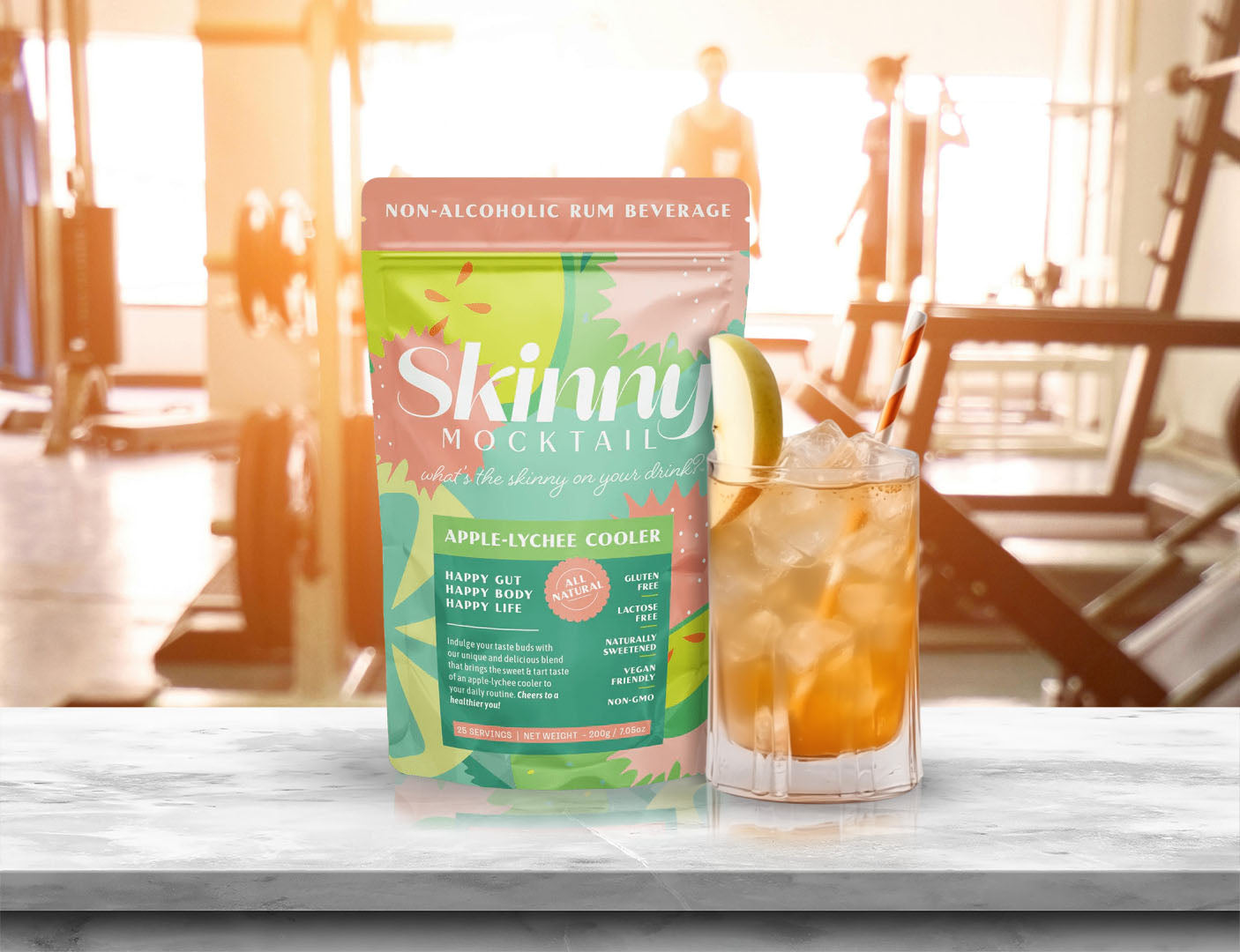 Apple-Lychee Cooler mocktail - for Gut Health – Skinny Mocktail